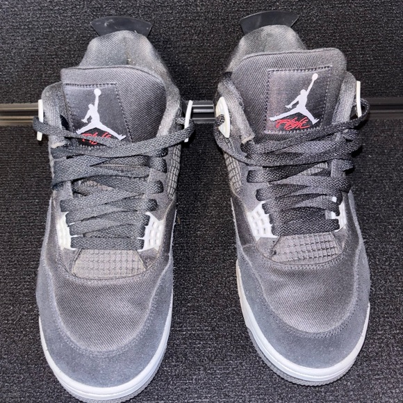 Jordan | Shoes | Jordan Mens Air 4 Retro Black Se And Gray Sneakers ...